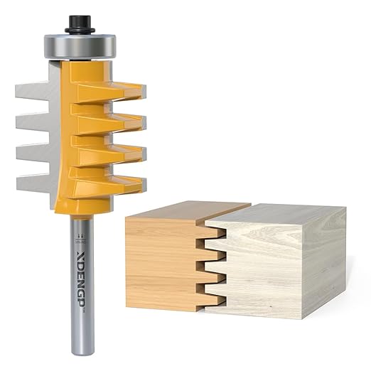 Professional Finger Joint Router Bit 1/4" Shank, Reversible Finger Glue ...
