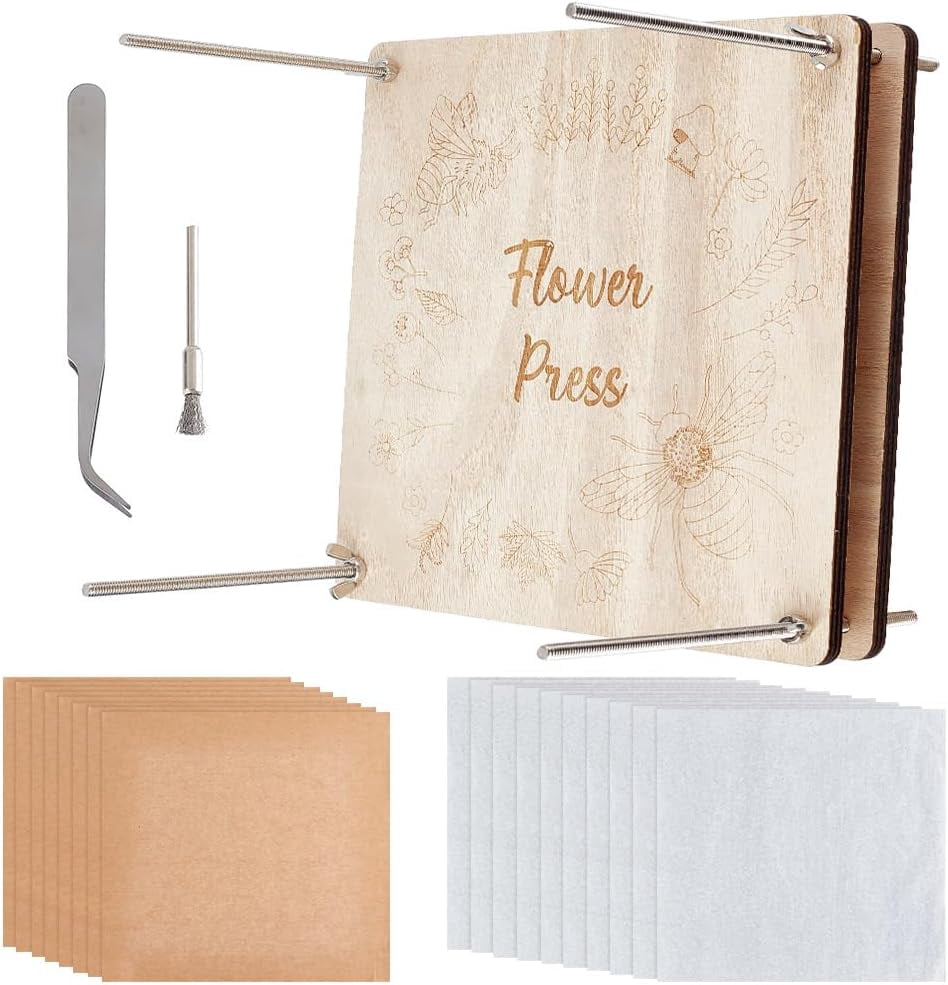 Professional Flower Press Kit 8 Layers 27.5x27.5cm Bees Pattern Large ...