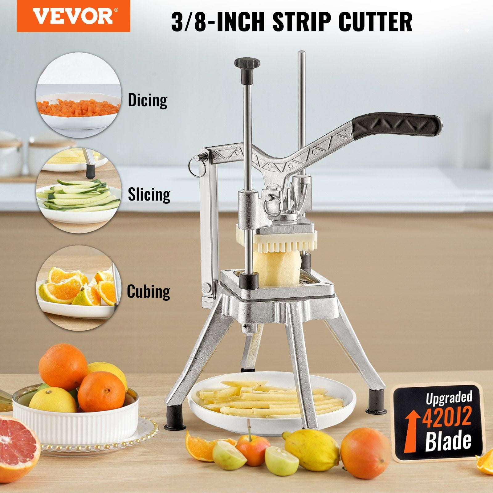 Professional Food Dicer 3/8 Inch Blade Heavy Duty Commercial Vegetable ...