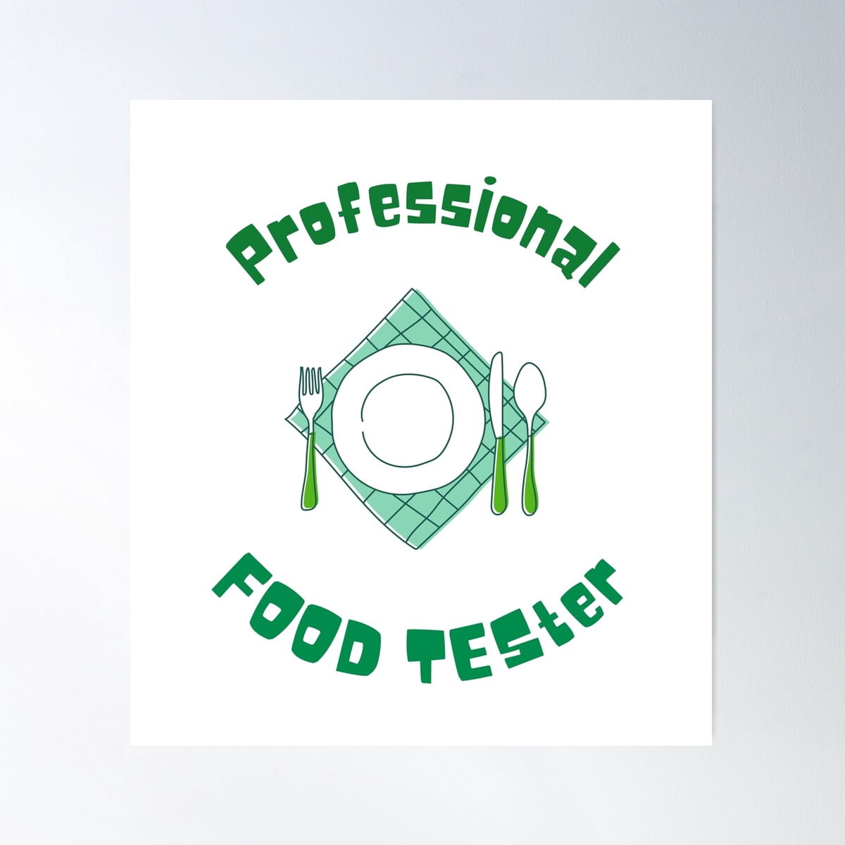 Professional Food Tester Poster Wall Art, Modern Wall Decor For Living ...
