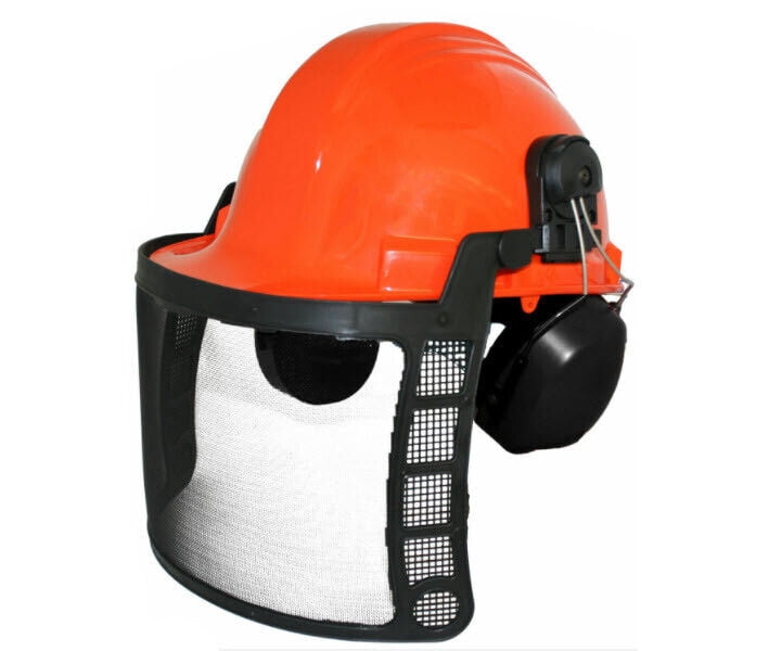 Professional Forestry Safety Helmet System with Ear Muffs and Mesh Face ...