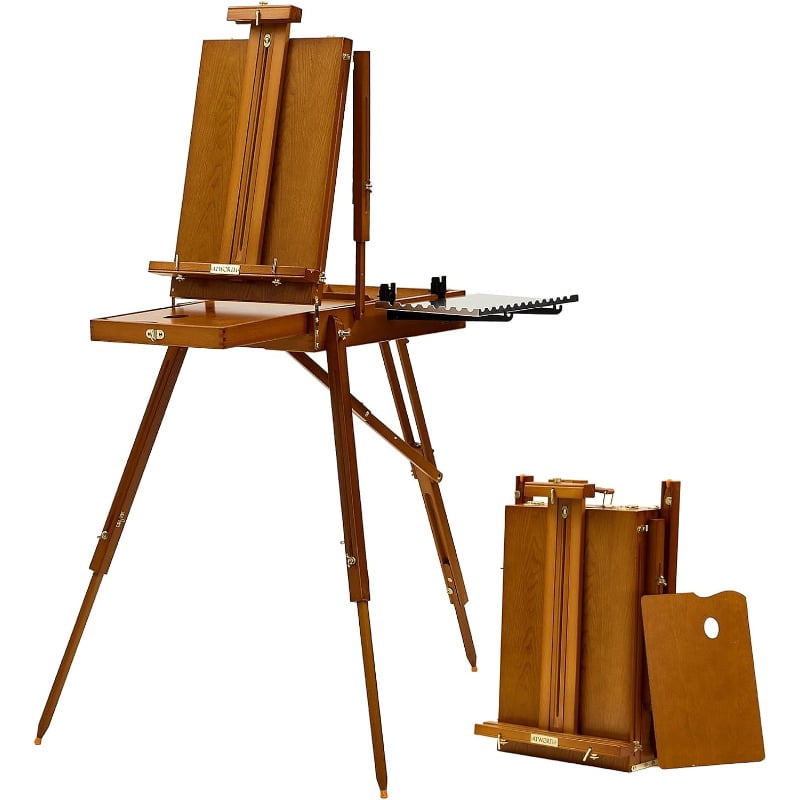 Professional French Easel for Painting - Heavy-Duty Beech Wood Artist ...