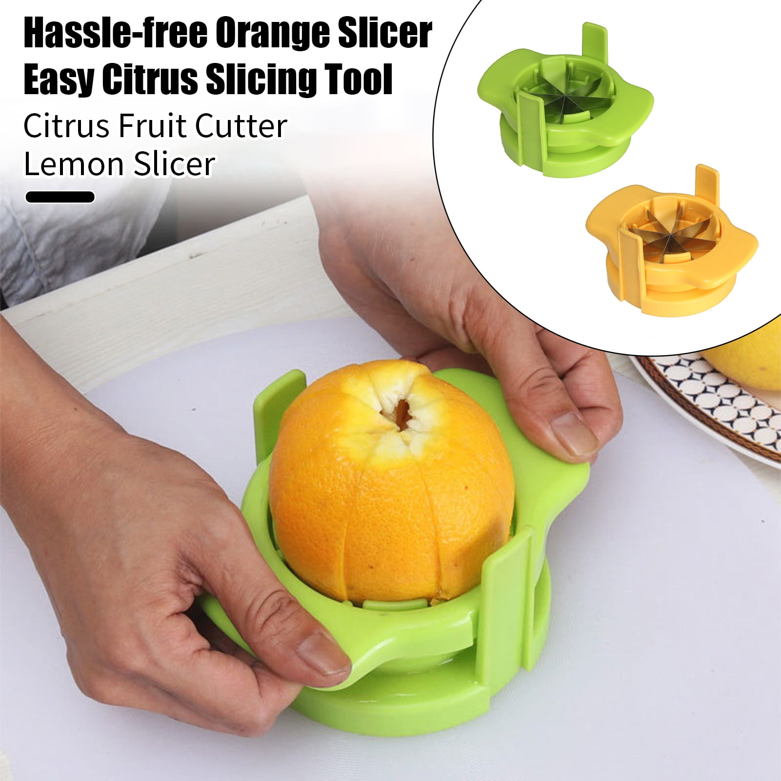 Professional Fruit Slicer Lemon Cutter Stainless Steel Sharp Blades ...