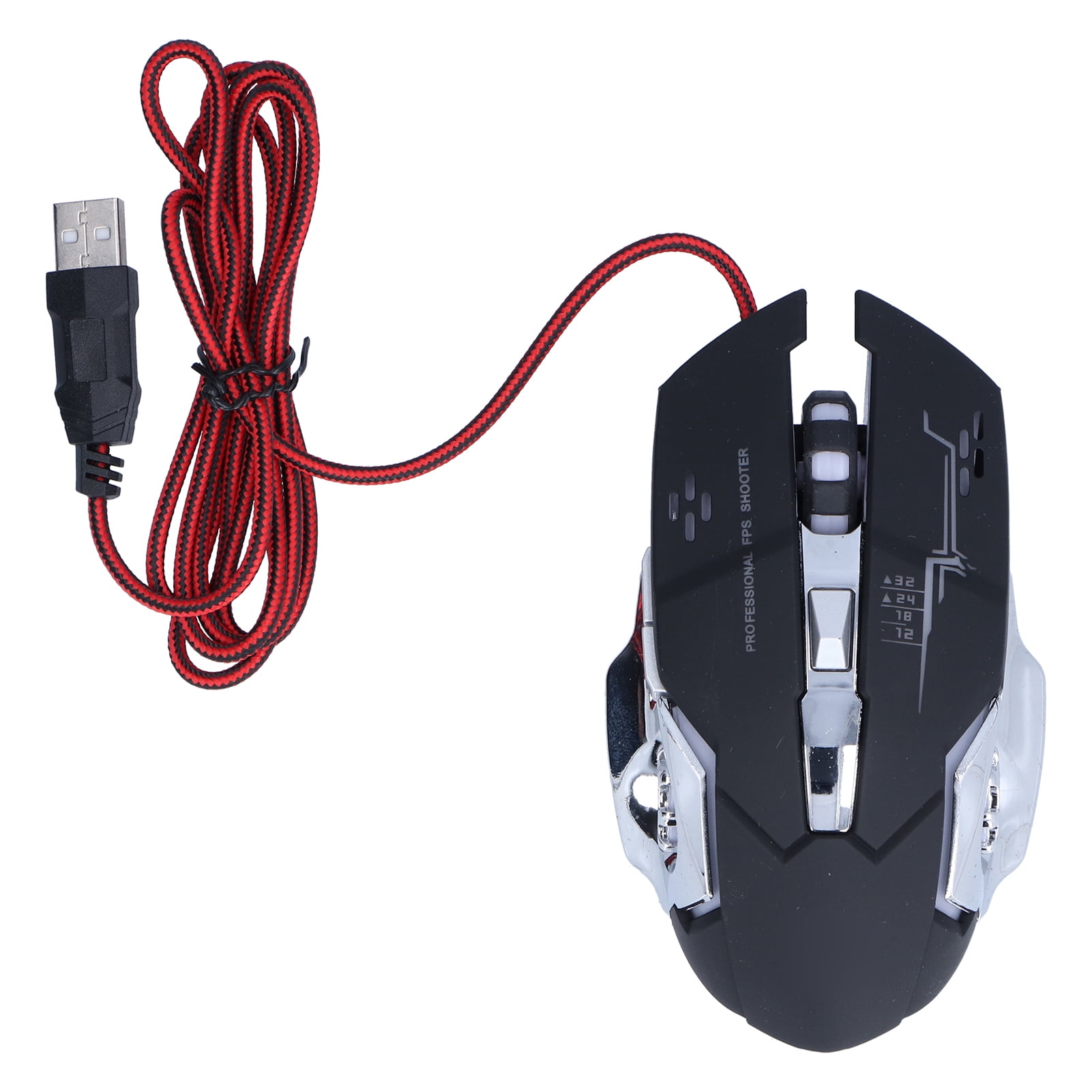 Professional Gamers' Choice: Ergonomic Design 6 Button Gaming Mouse with Breathing LED Light and ...