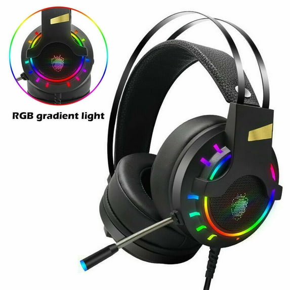 Professional Gaming Headset RGB With Mic Super Bass Stereo For Xbox One ...