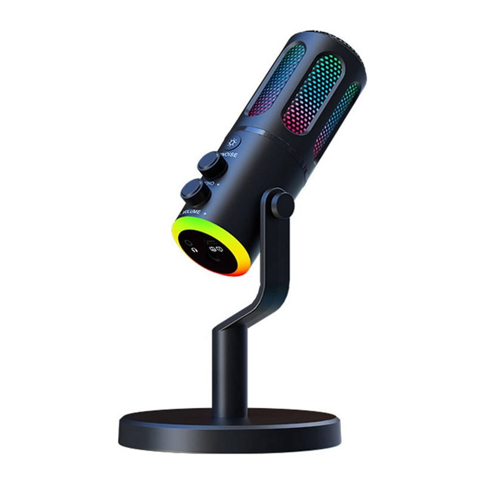 Professional Gaming Microphone with Stand RGB USB Wired Condenser Mic ...