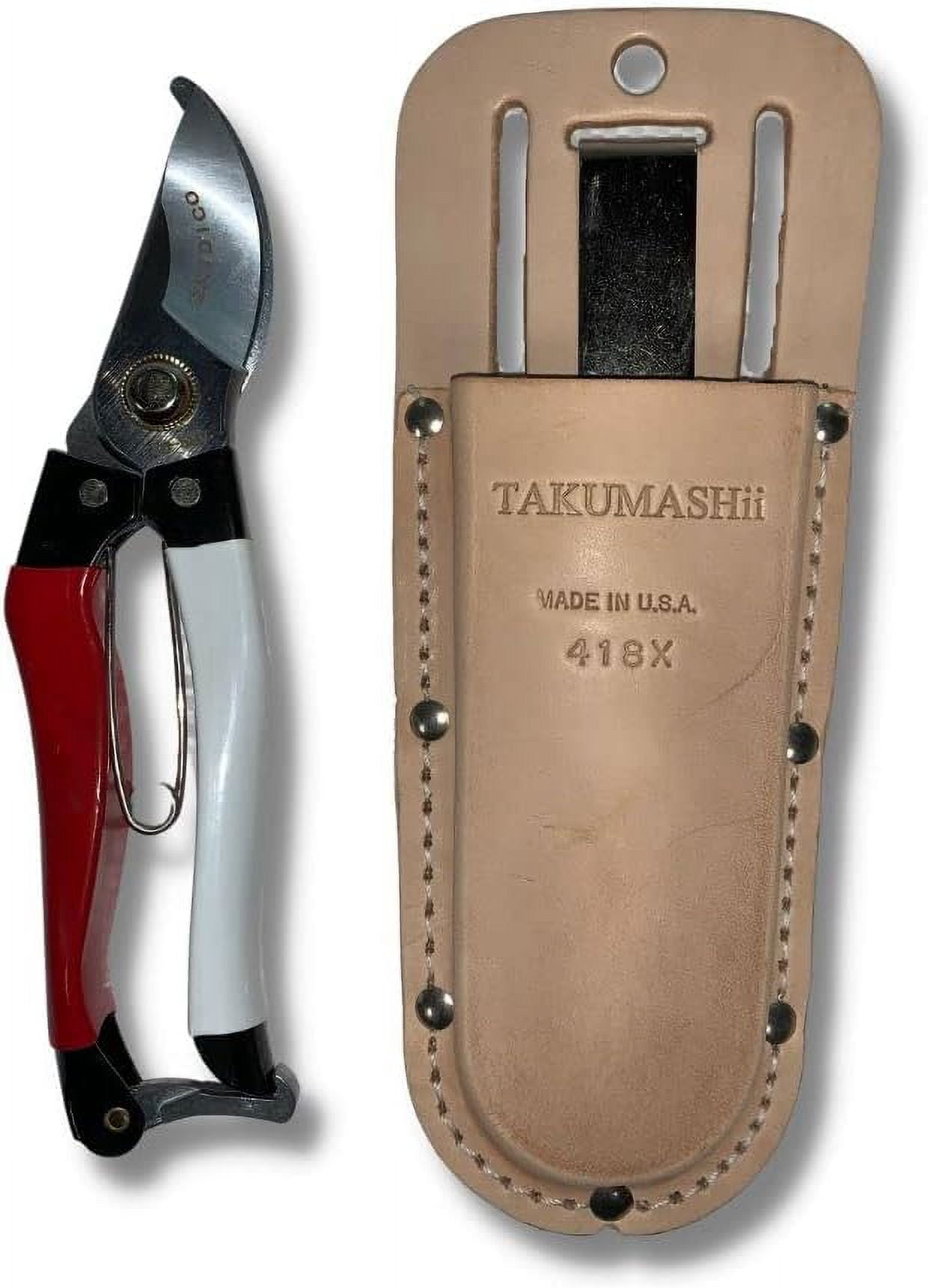 Professional Garden Pruners & Takumashii Leather Pruner Holster Kit ...