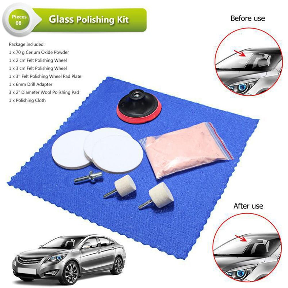 Professional Glass Scratch Remover DIY Polishing Kit for Windshields ...