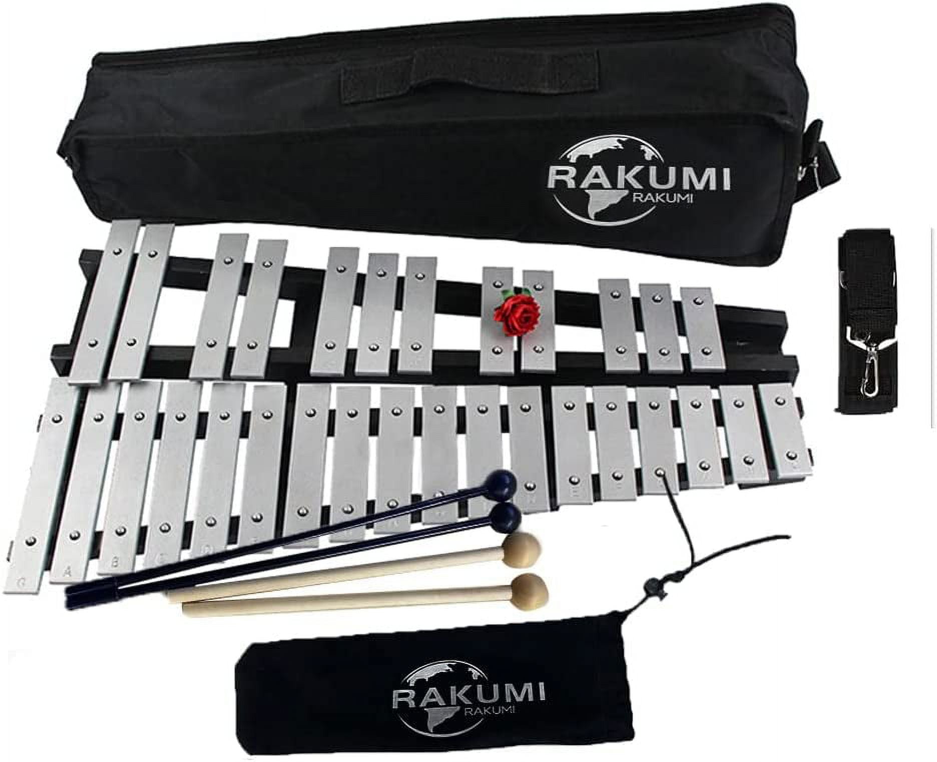 Professional Glockenspiel 30 Notes Foldable Aluminum Bars Children ...