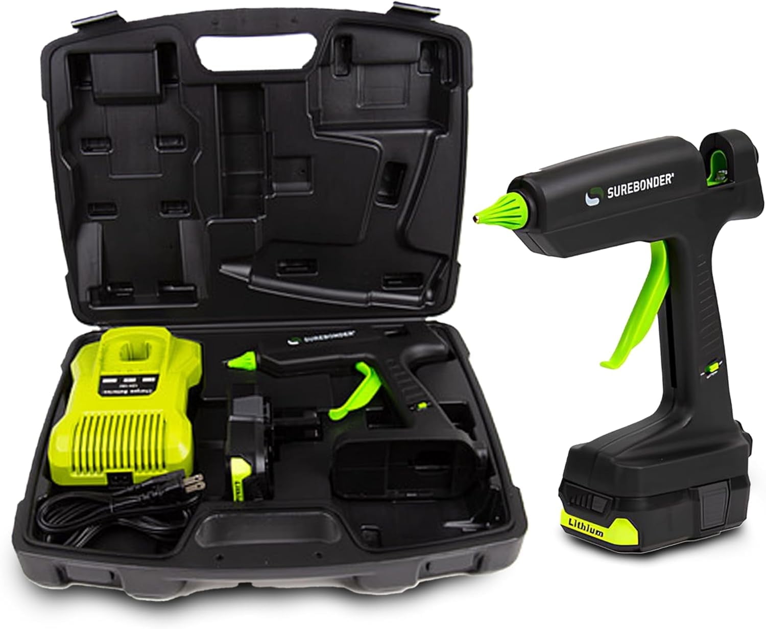 Professional Glue Gun Kit - Includes 120W Glue Gun, Ryobi 18V Lithium ...