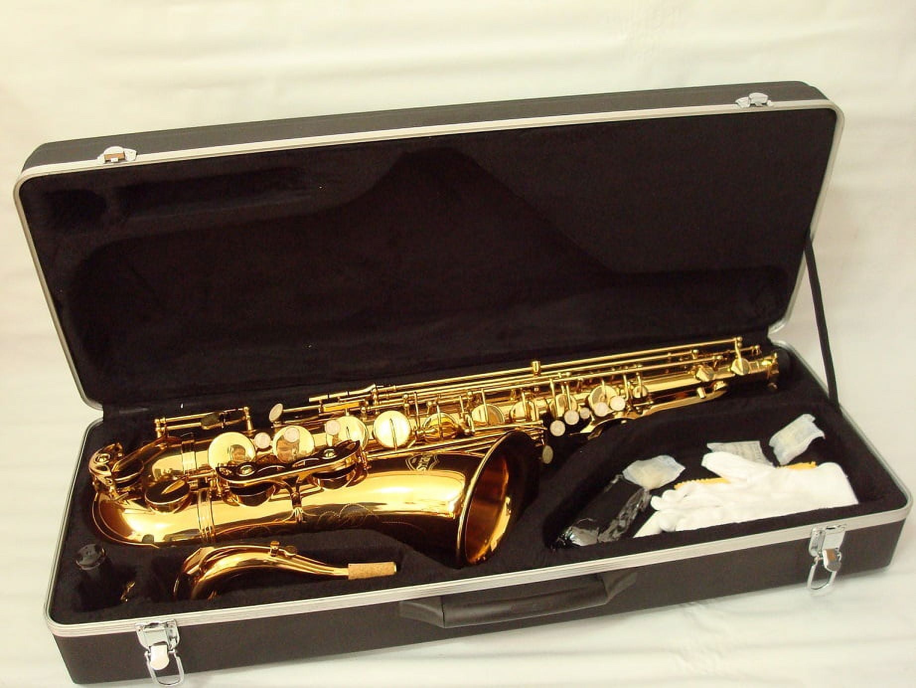 Professional Gold Tenor Saxophone - Bb Key with High F#, Durable Body ...