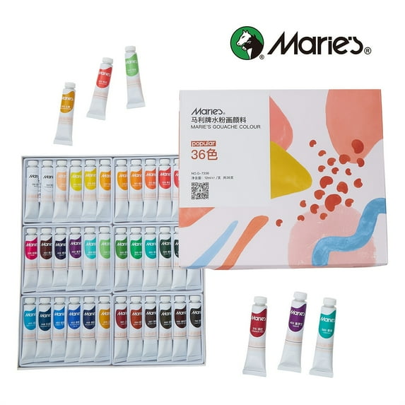Professional Gouache Paint Set, 12 to 36 Colors - Artist Quality ...
