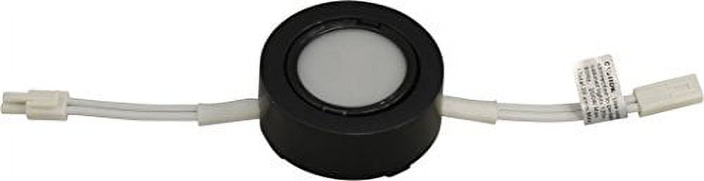 Professional Grade - 1 Black Plastic Cover LED Puck Light - Cool White ...
