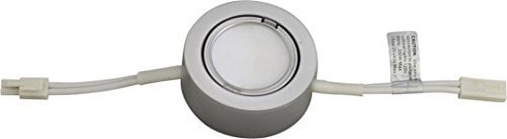 Professional Grade - 1 Silver Plastic Cover LED Puck Light - Cool White ...