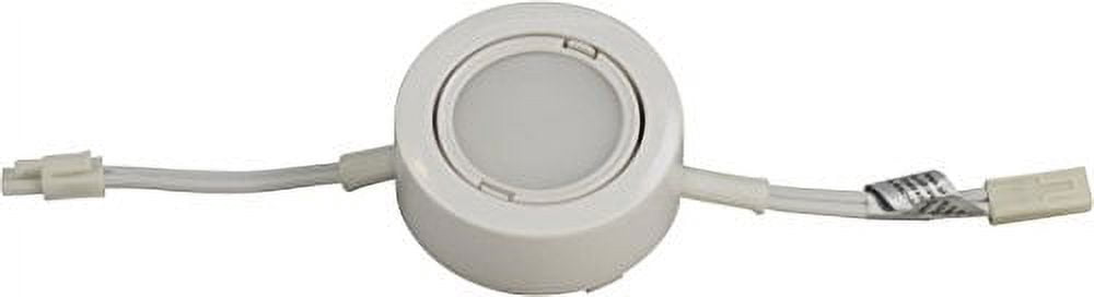 Professional Grade - 1 White Plastic Cover LED Puck Light - Cool White ...