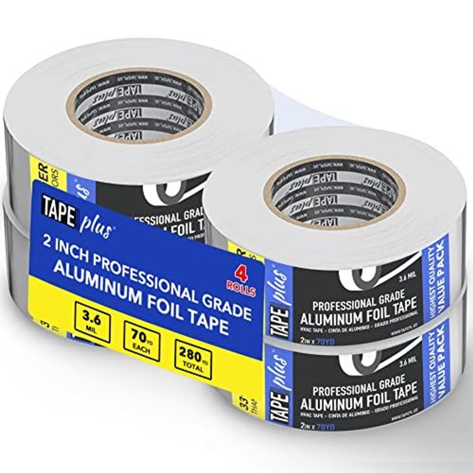 Tape Plus Professional Grade Aluminum Foil Tape - 4 Pack - 2 Inch by ...