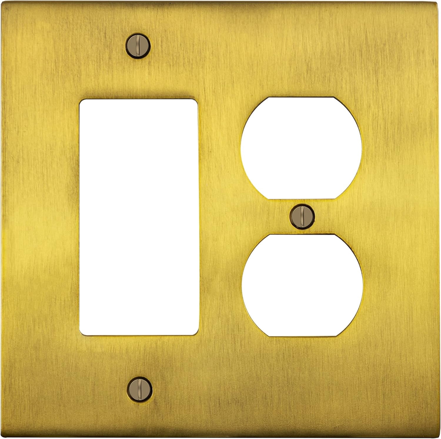 Professional Grade Antique Pewter Outlet Wall Plate | 1 GFI Rocker - 1 ...