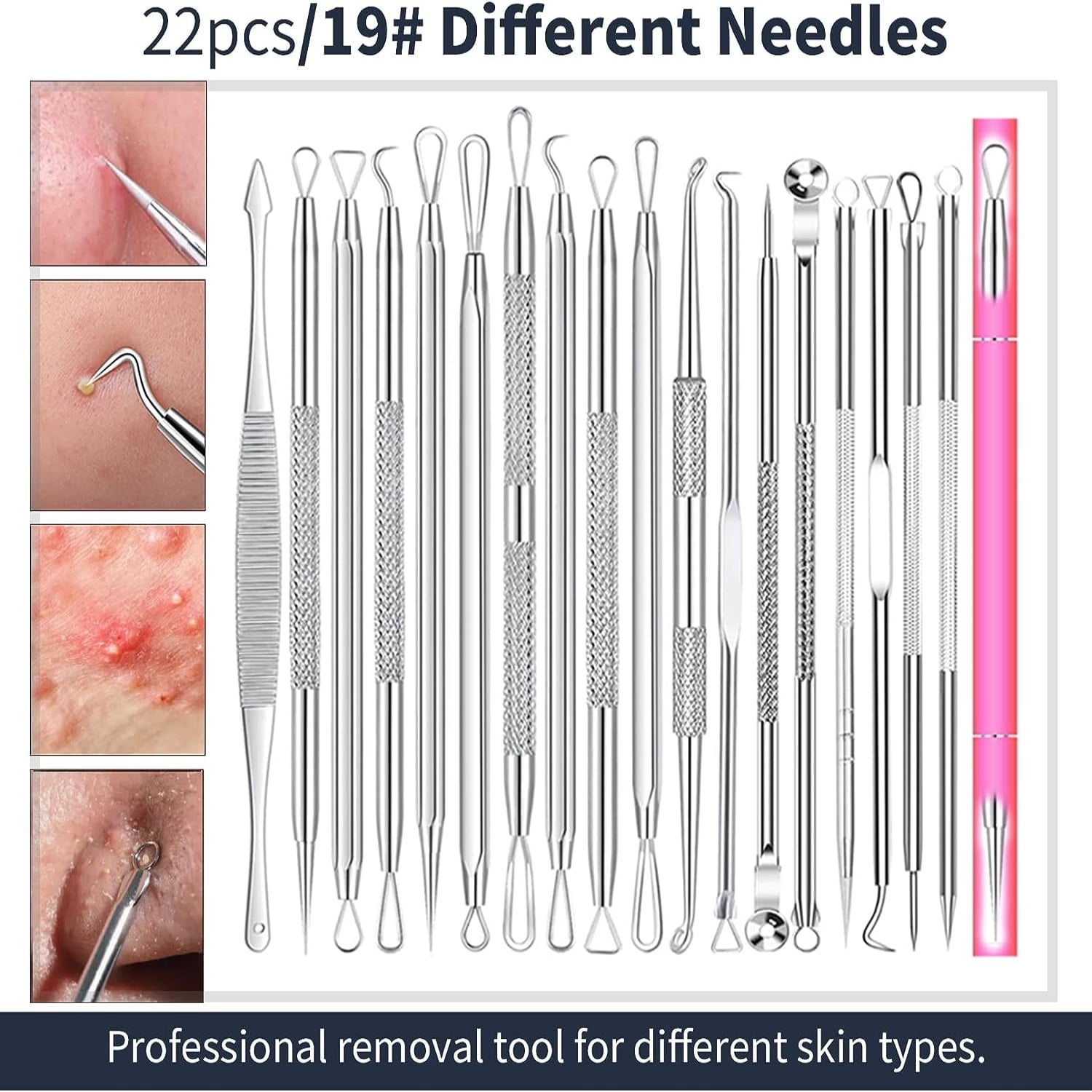 Professional Grade Blackhead Remover Tool Kit Advanced 22 Piece Acne ...