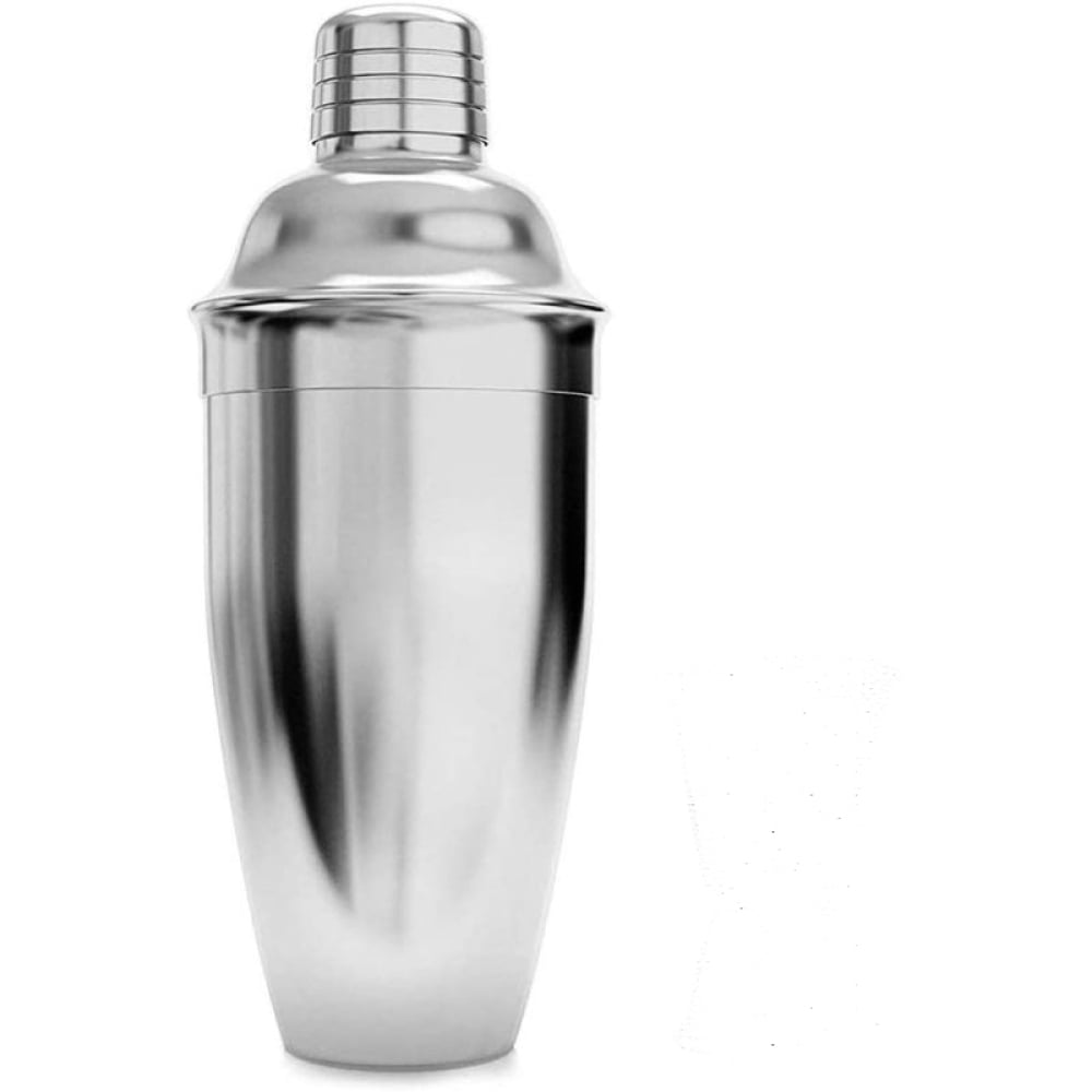 Professional Grade Cocktail Shaker, Stainless Steel Cobbler Shaker With ...