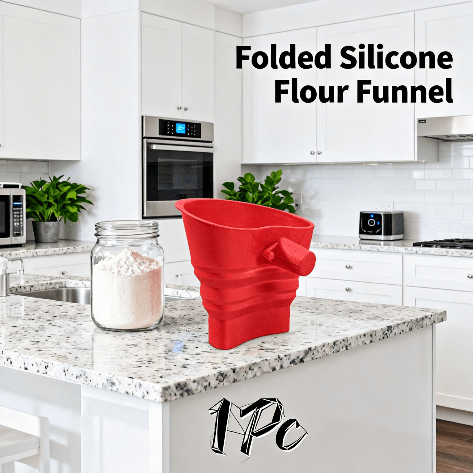 Professional-Grade Folding Flour Funnel with Specialized Tilt Spout ...