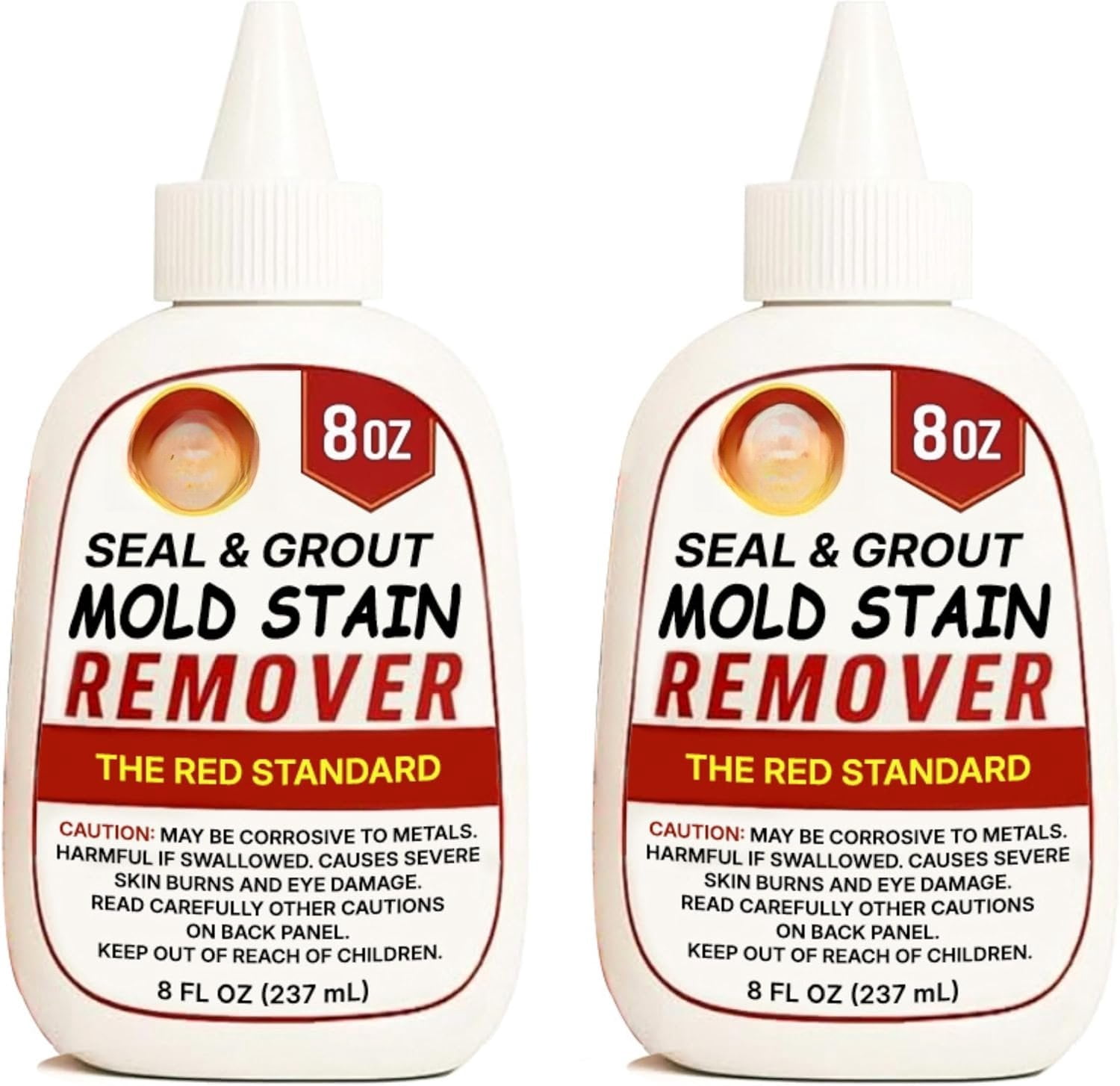 Professional Grade Mold Stain Remover (2 -16 oz Total) Thick No-Run for ...