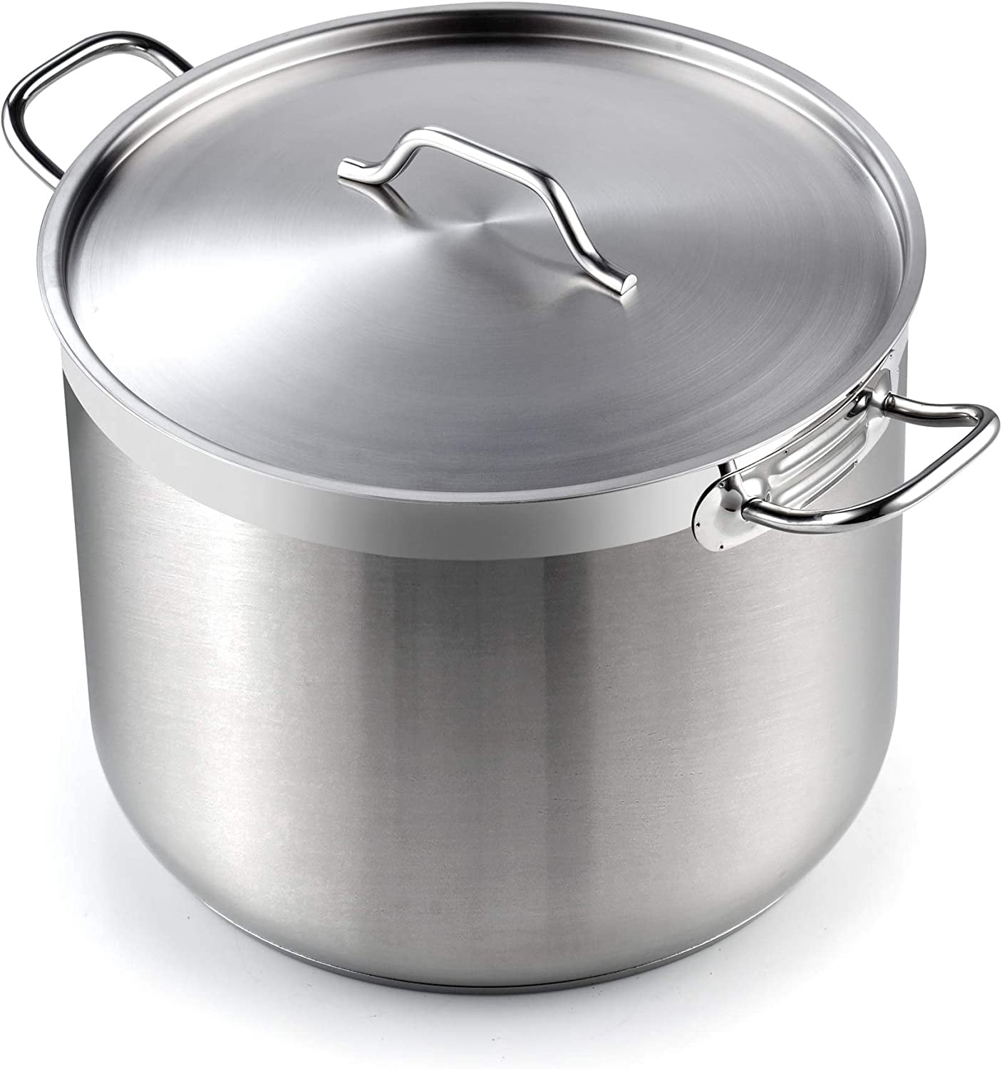 Professional Grade Stainless Steel Stock Pot, 30 Quart with Lid, Silver ...