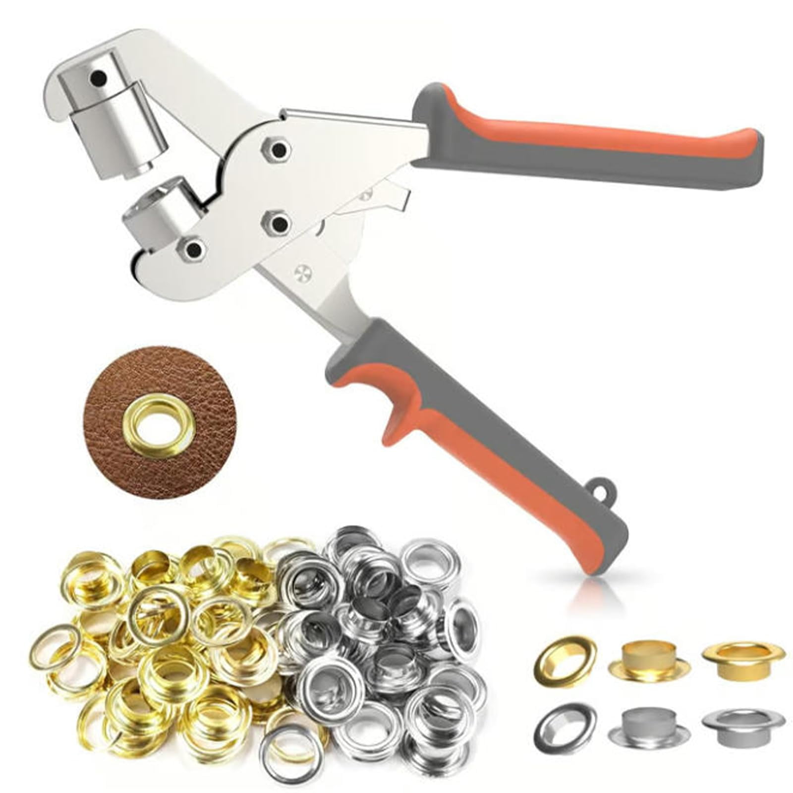 Professional Grommets Kit,Double Lever Ergonomic Grommet Tool Kit ...