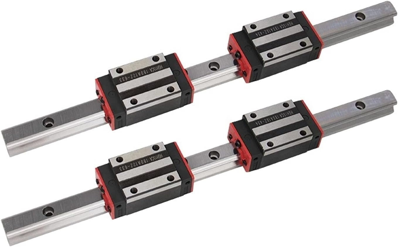 Professional HGH15 HGR15 Linear Guide Rail 15mm Guideways Rod Set+4 Pcs Slide Bearing Block ...
