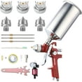 Professional HVLP Gravity Feed Air Spray Gun Set with 1.4 1.7 2.0mm ...