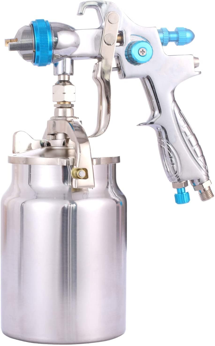 Professional HVLP Siphon Feed Spray Gun-1000cc Non-drip Paint Cup with ...