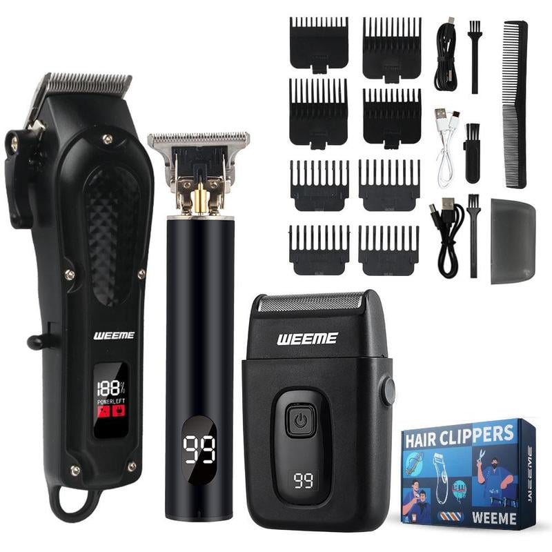 Professional Hair Clipper Set, 1 Box Rechargeable Hair Trimmer ...