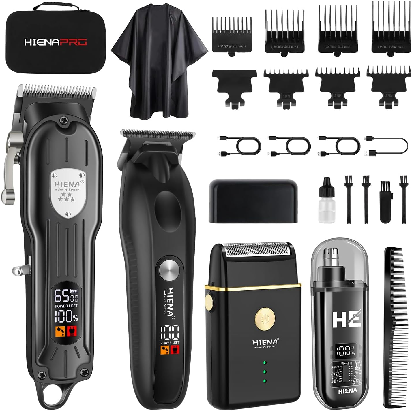 Professional Hair Clipper Set, Electric Foil Shavers and Beard Trimmers ...