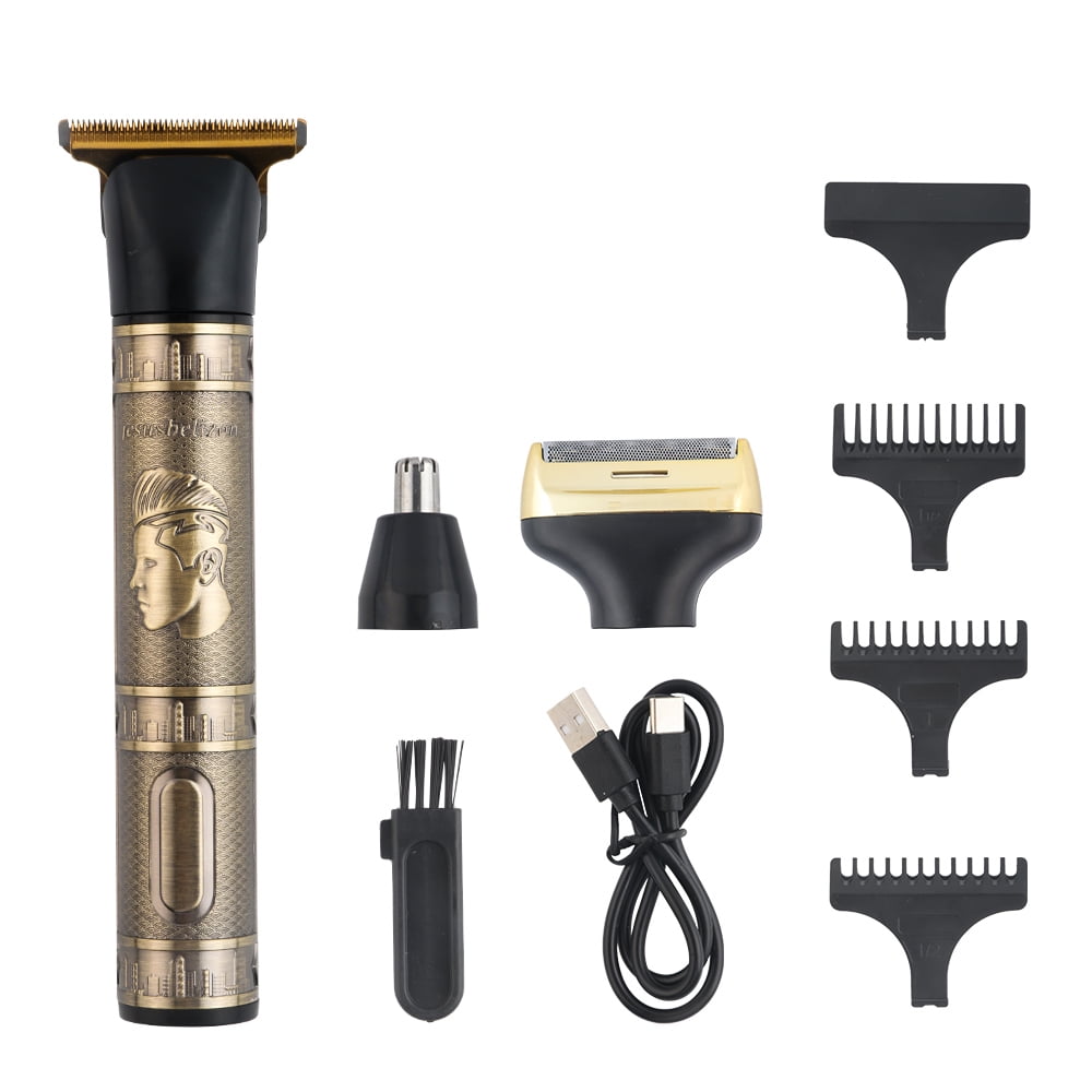 Professional Hair Clipper Trimmer, Cordless Electric Razor, 3-in-1 Hair ...
