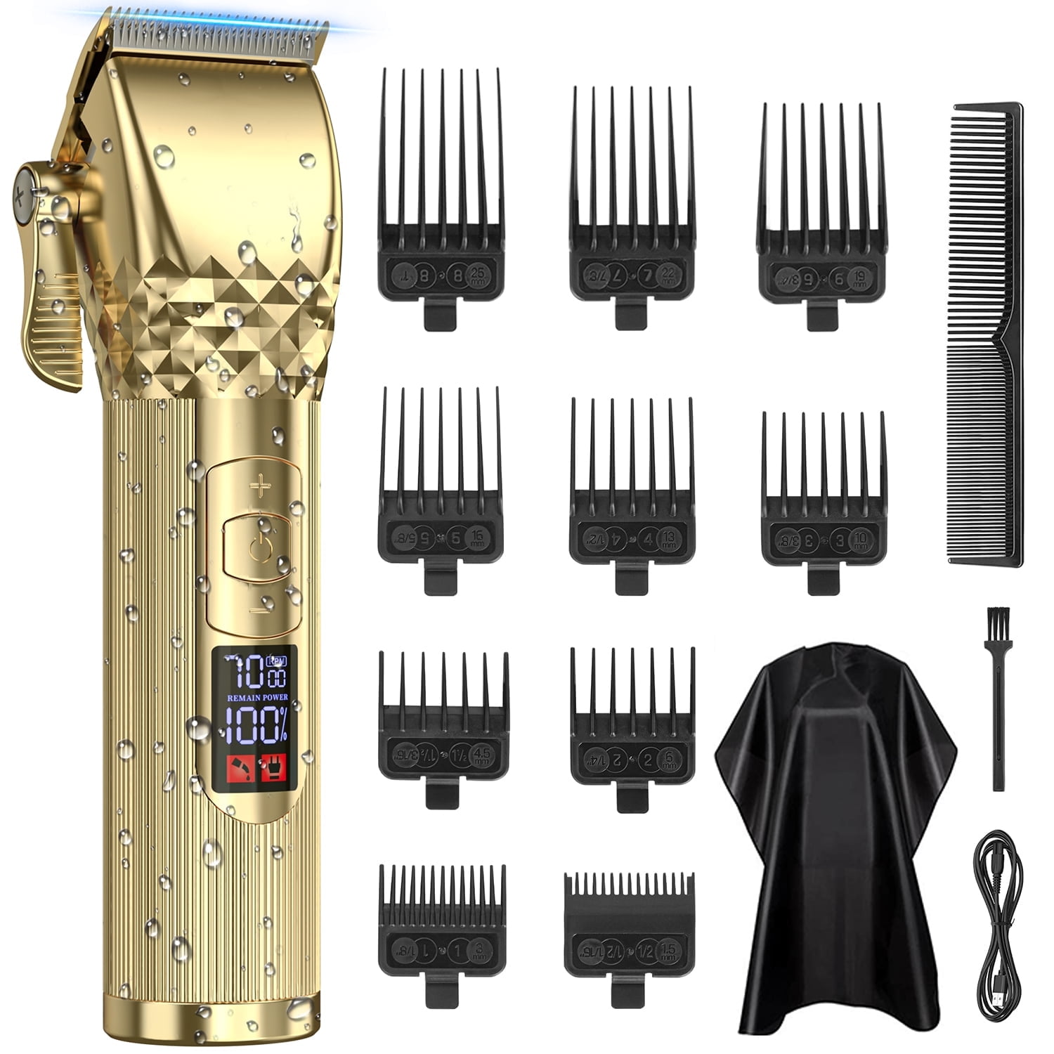 Professional Men's Hair Clipper & Beard Trimmer, Cordless, Rechargeable ...