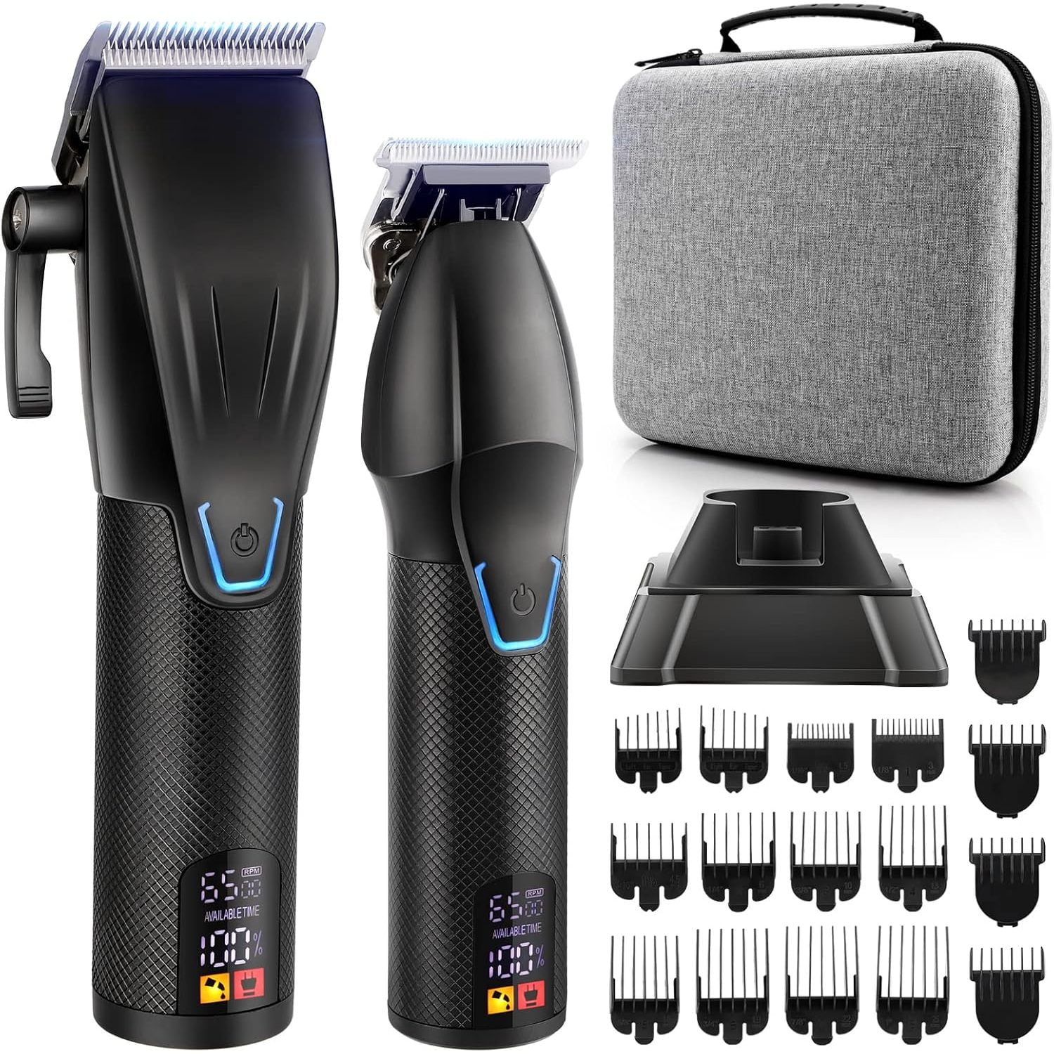 Professional Hair Clippers & Trimmer Set for Man with Charging Base ...