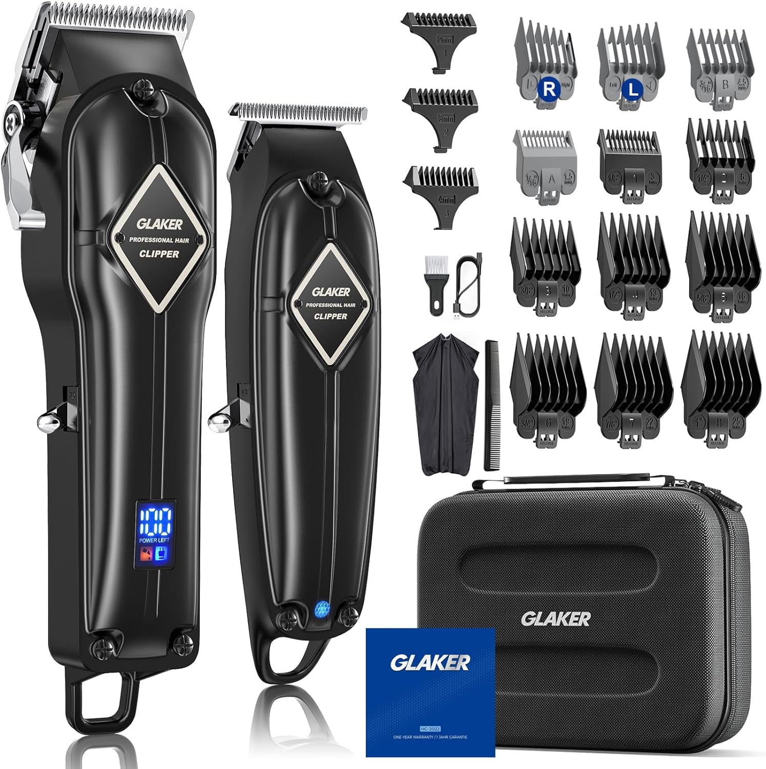 Professional Hair Clippers for Men, Barber Clippers and Trimmer Set ...