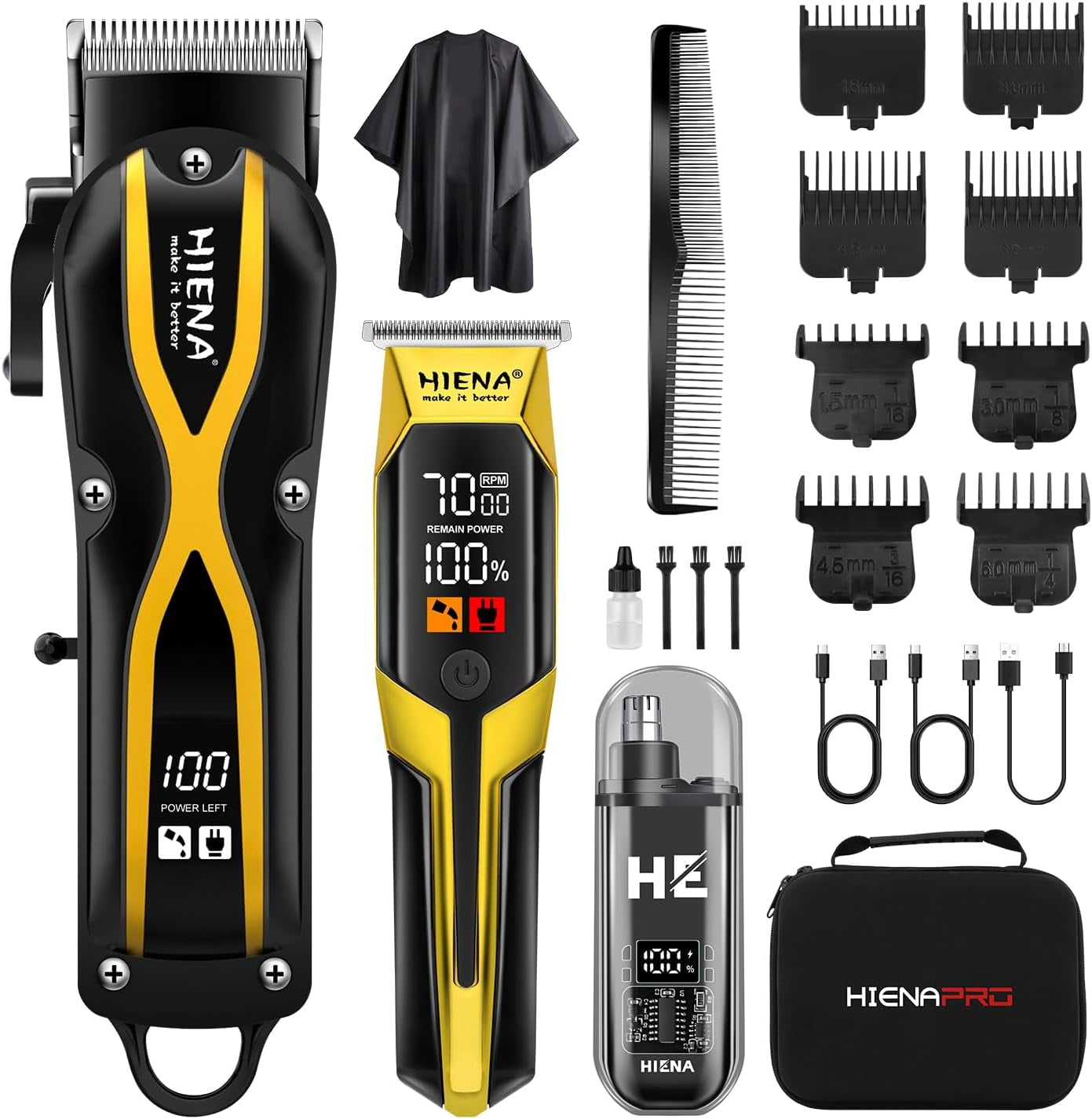 Professional Hair Clippers for Men, Electric Hair Clipper Set for ...