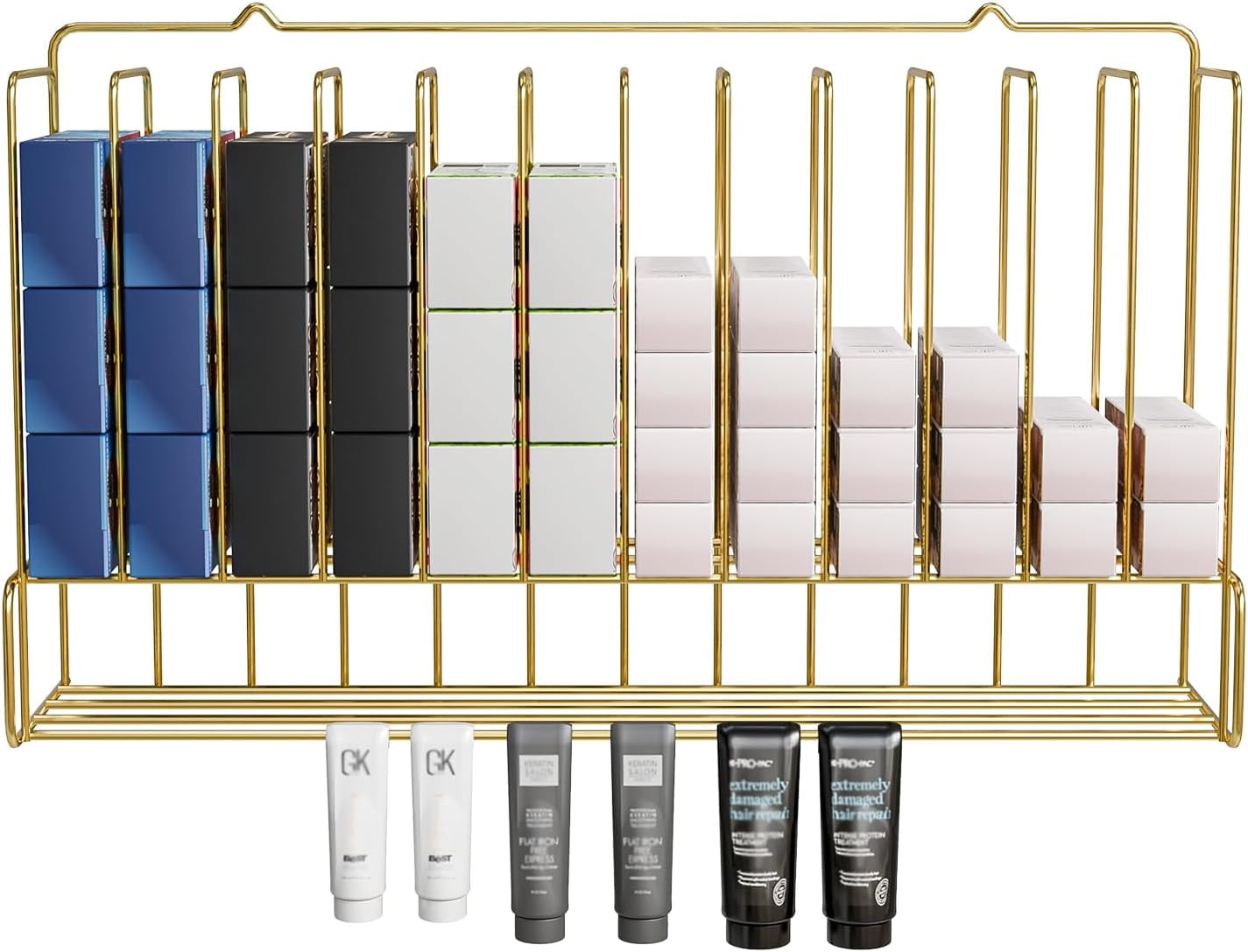 Professional Hair Color Organizer Rack, Metal Salon Hair Color Tube ...
