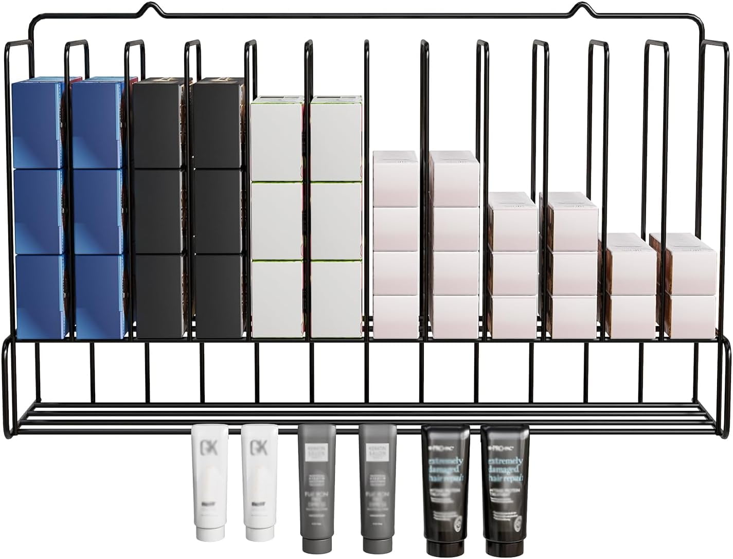 Professional Hair Color Organizer Rack, Metal Salon Hair Color Tube ...