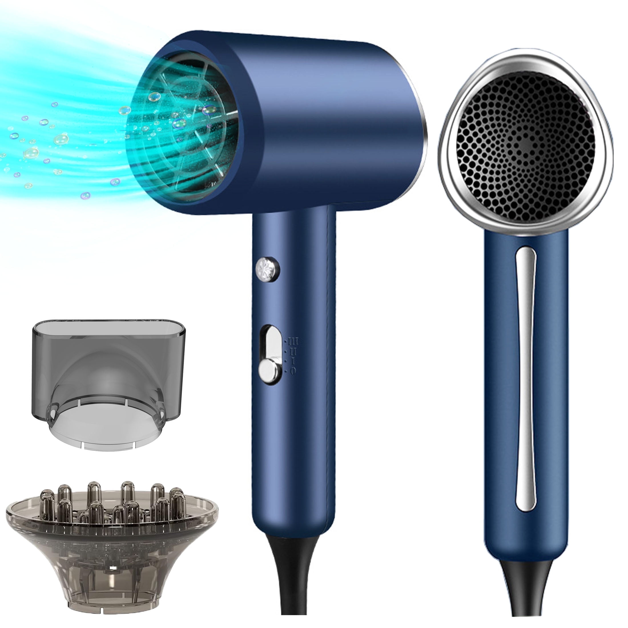 Professional Hair Dryer, DXIMRX 1200W Blow Dryer with Diffuser and ...