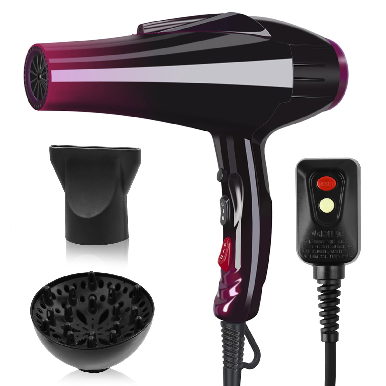 Professional Hair Dryer Ionic Blow Dryer 3500 Watt Powerful Salon Hair ...