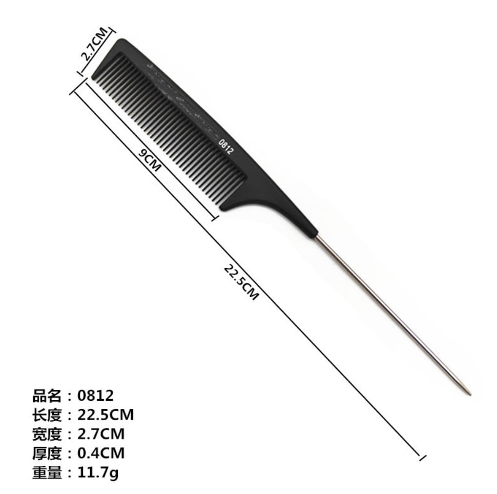 Professional Hair Tail Comb Salon Cut Comb Styling Stainless Steel ...