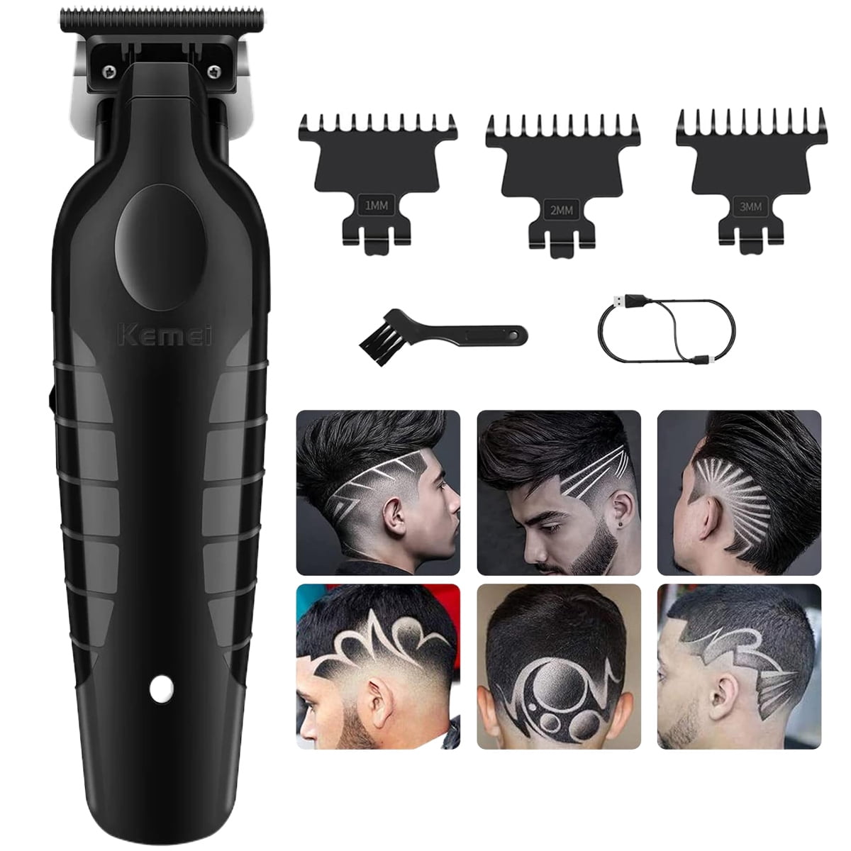 Professional Hair Trimmer Mens Hair Clippers Zero Gapped Cordless Hair ...
