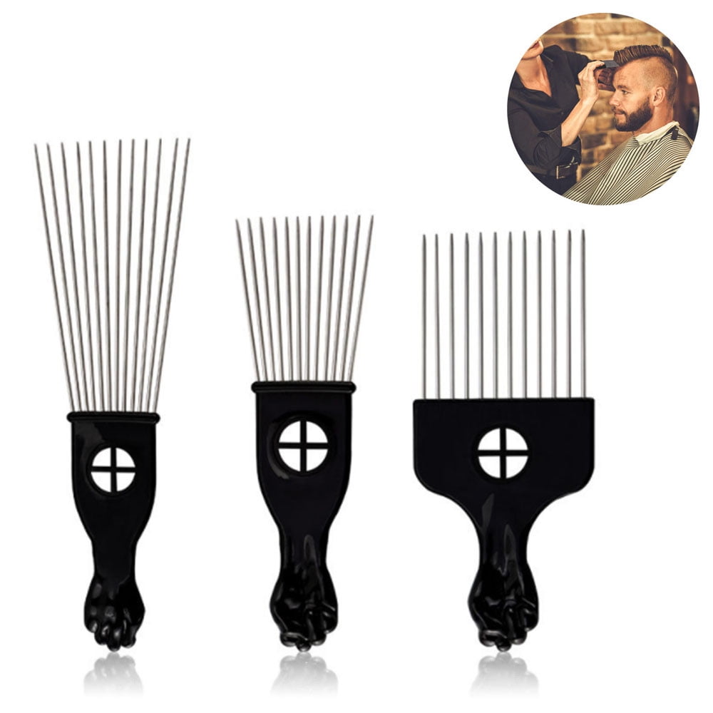 Professional Hairdressing Tool, Metal Hair Pick, Wide Tooth Comb For ...