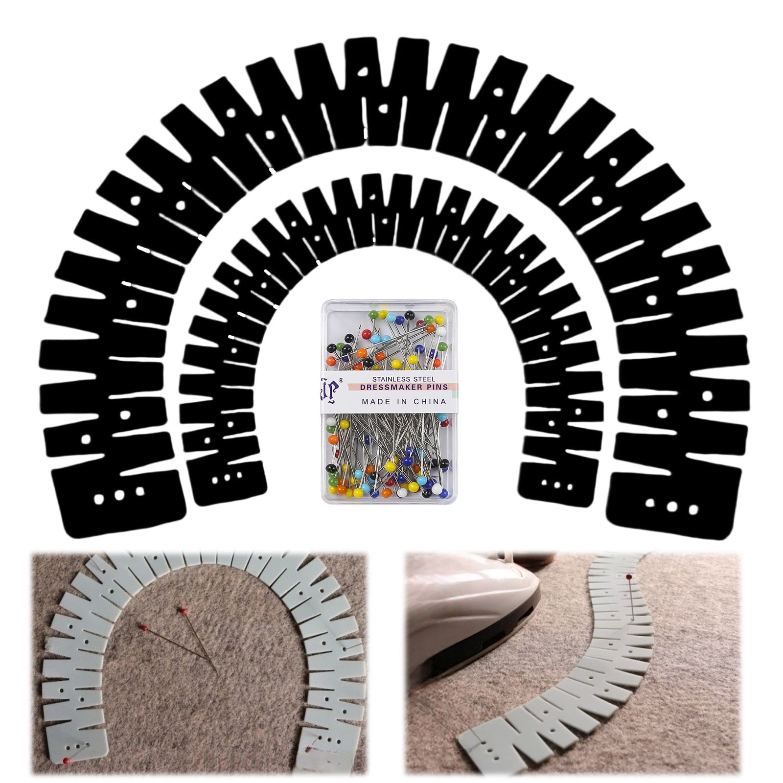 Professional Heat Resistant Silicone Hemming Ruler With Precise Marking ...