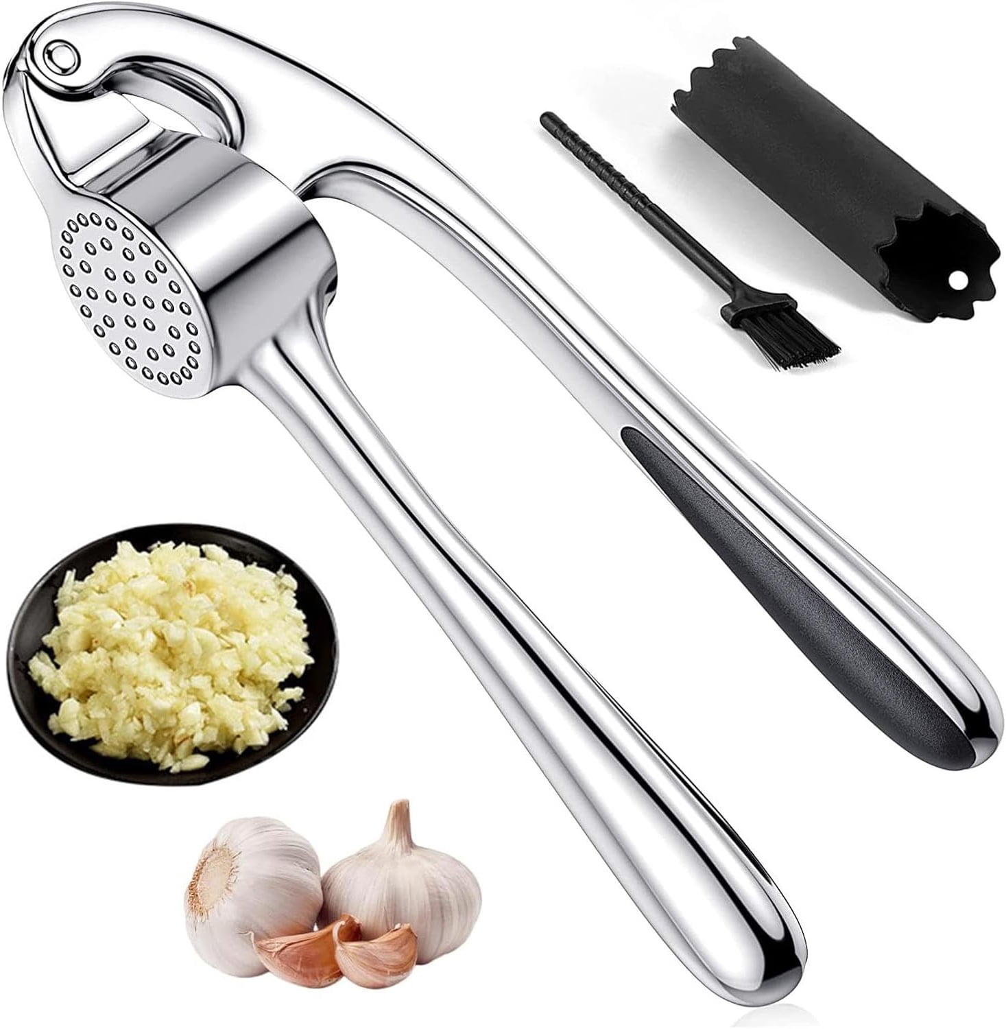 GGPG Garlic Press Mincer, Heavy Duty Zinc Alloy Crusher, Easy to Clean ...