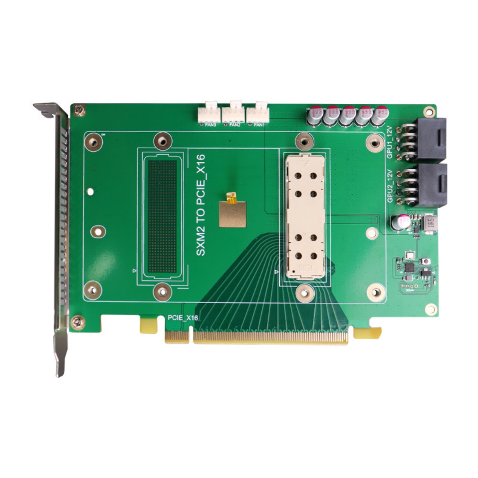 Professional Heavy Duty Graphics Card GPU Adapter Card SXM2 To PCIe x16 ...
