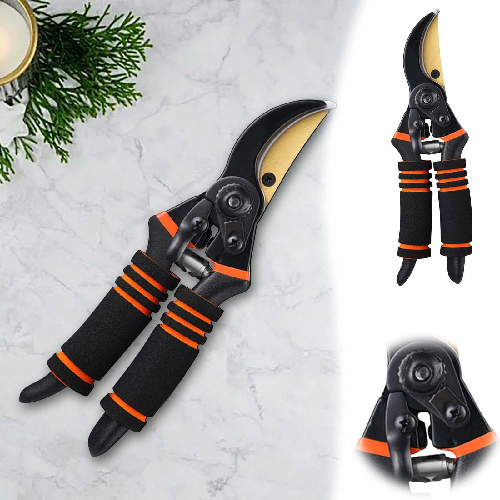 Professional Heavy Duty Pruning Shears, 5.4-Inch Bypass Garden Clippers ...