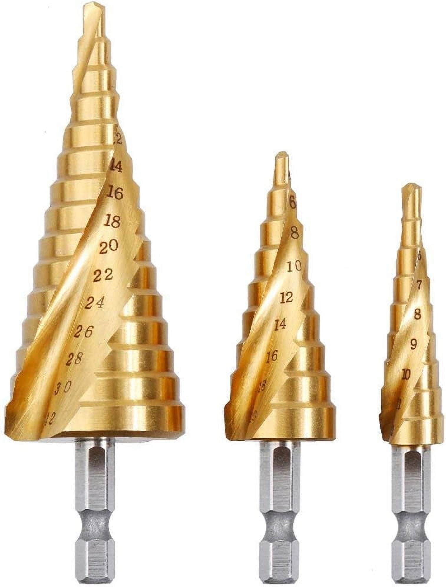Variable Diameter Holes Step Drill Bit Set, High-quality HSS for Sheet ...