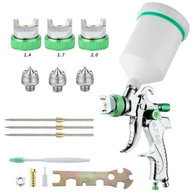 Professional High Pressure Paint Spray Gun Air Spray Gun Kit Gravity ...